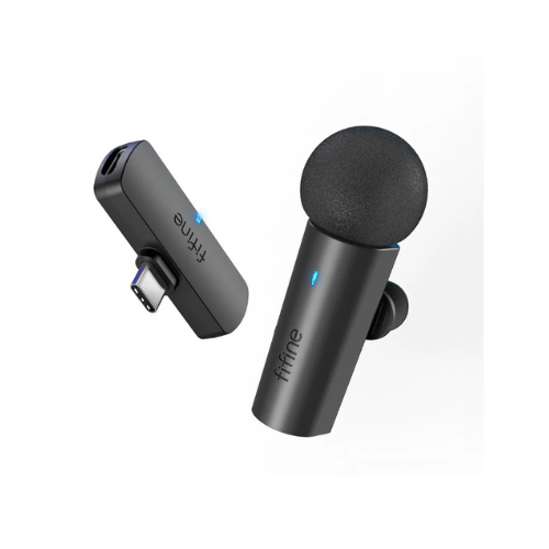 Fifine Wireless Lavalier Lapel Microphone System for Phones/Tablets M6 ...